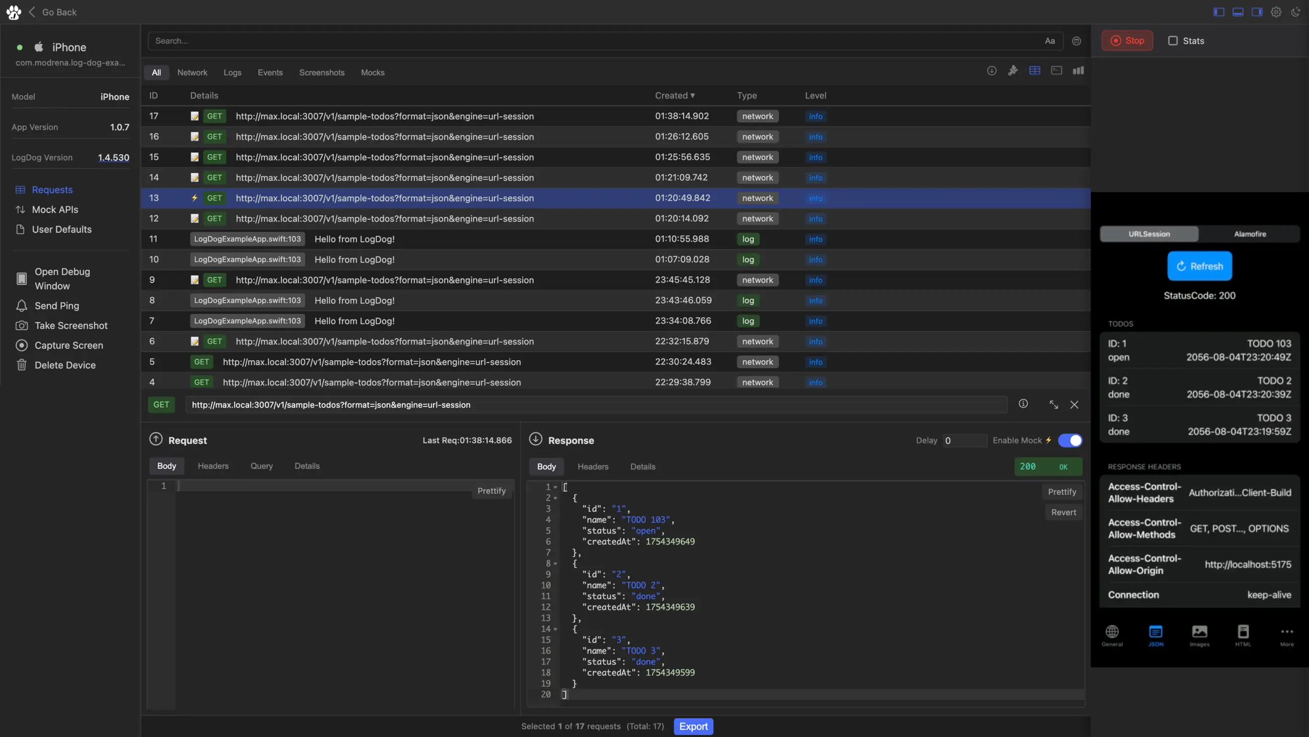 LogDog - The best debugging tool for iOS and Android apps